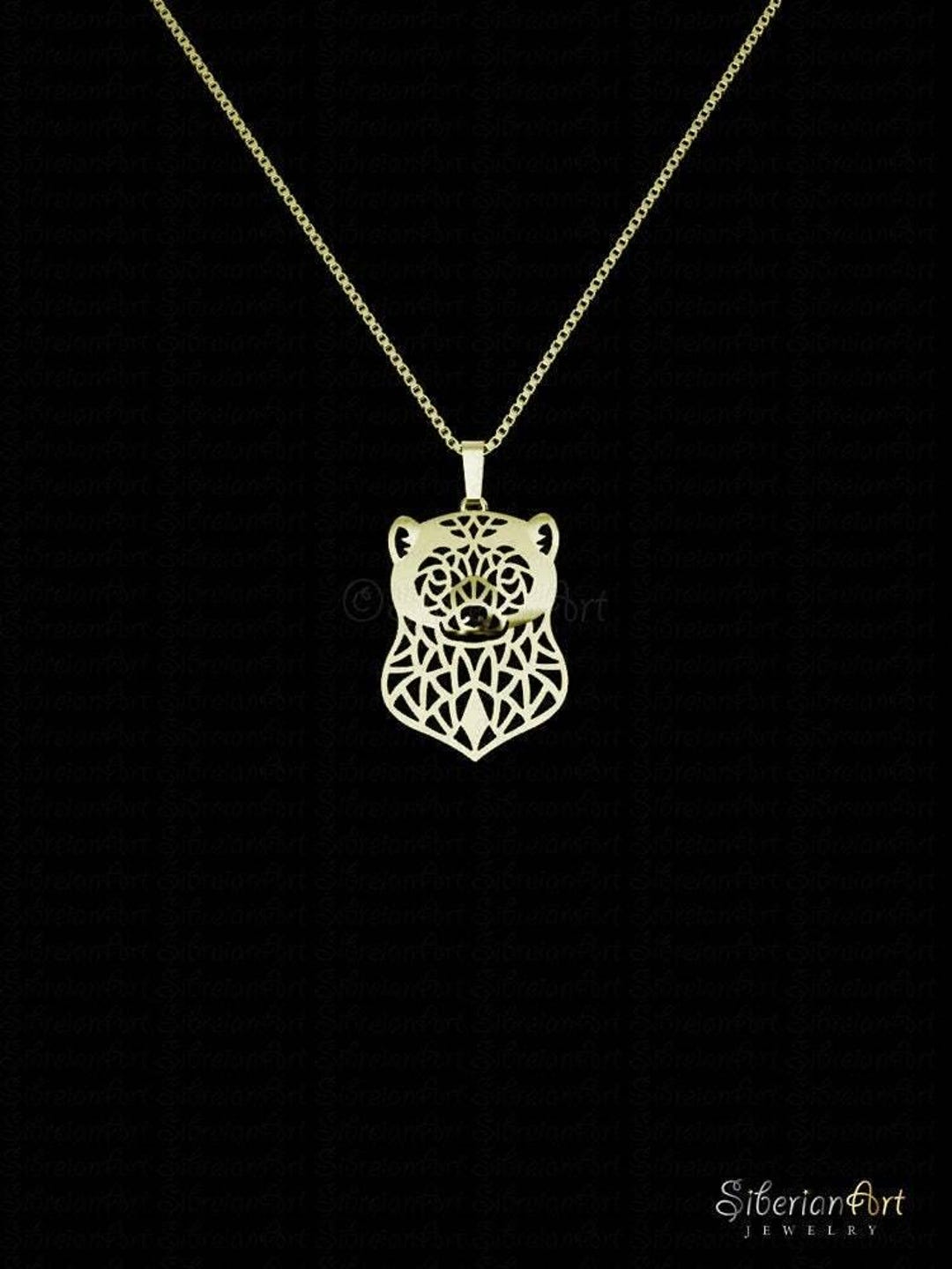 14k Yellow Gold Wolverine Pendant & Necklace - Etsy