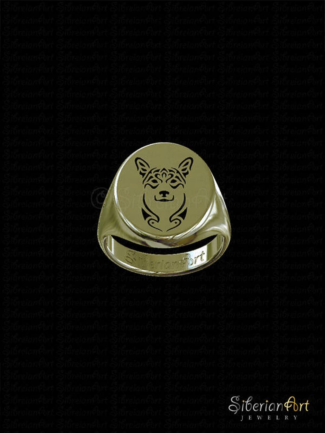 Pembroke Welsh Corgi Ring Solid 14k Gold Gift for Dog Lovers and Owners ...