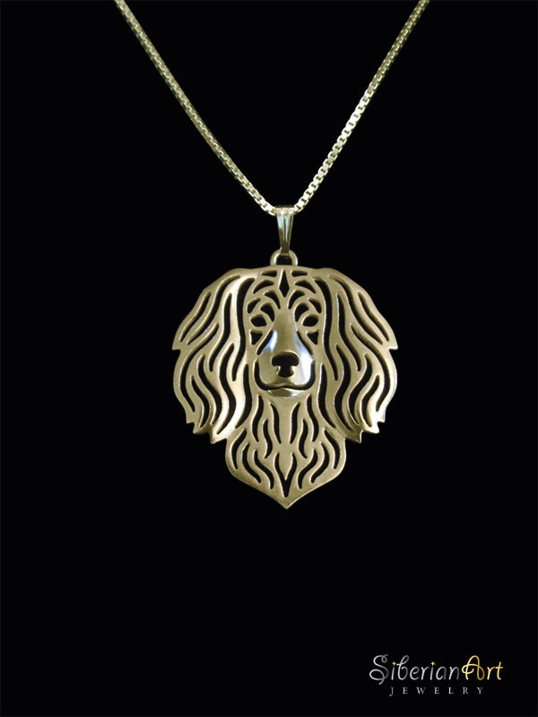 Boykin Spaniel Jewelry Solid Gold Pendant and Necklace. - Etsy