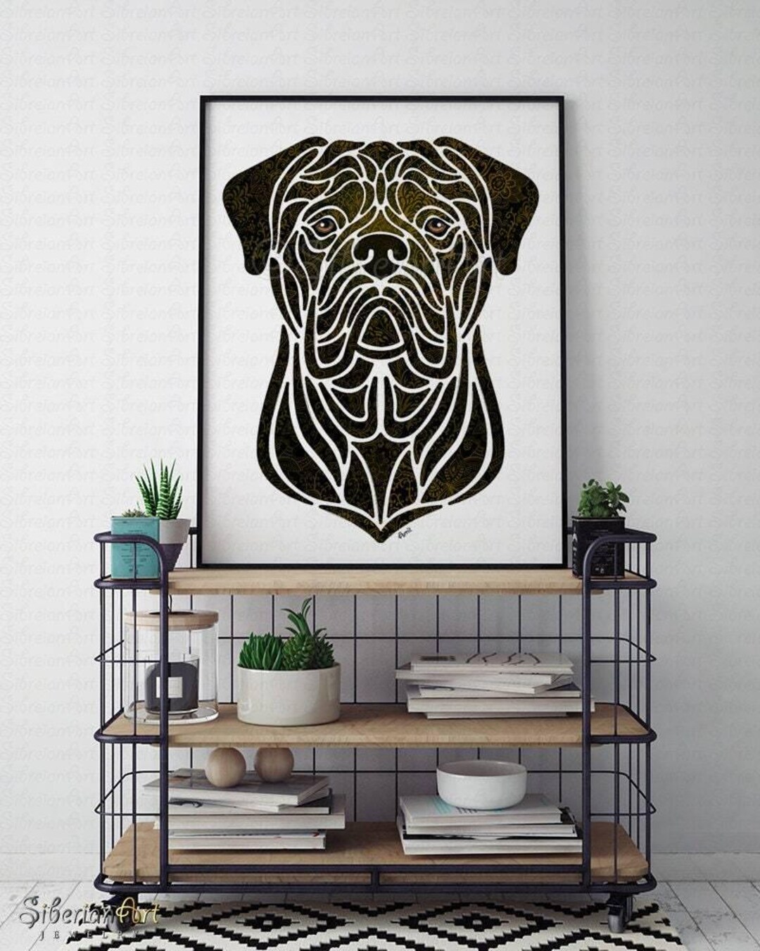 Bullmastiff Print Gift for Dog Lovers Dog Print Pet Jewelry Dog ...