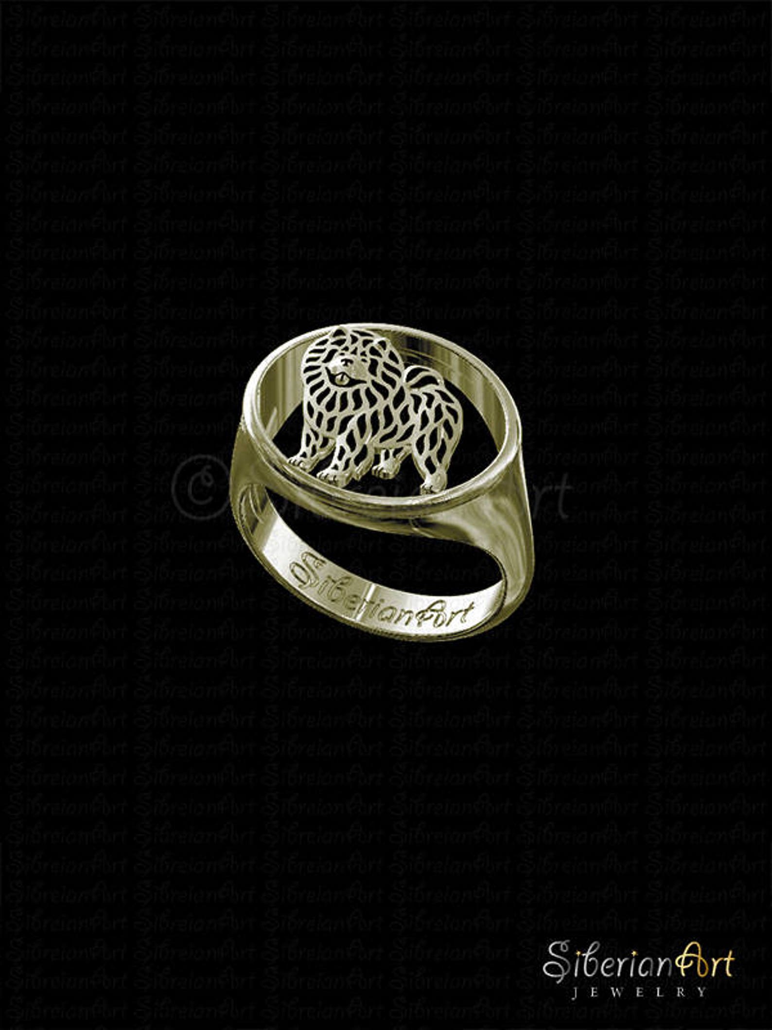 Chow Chow Ring Solid 14k Gold Gift for Dog Lovers and - Etsy