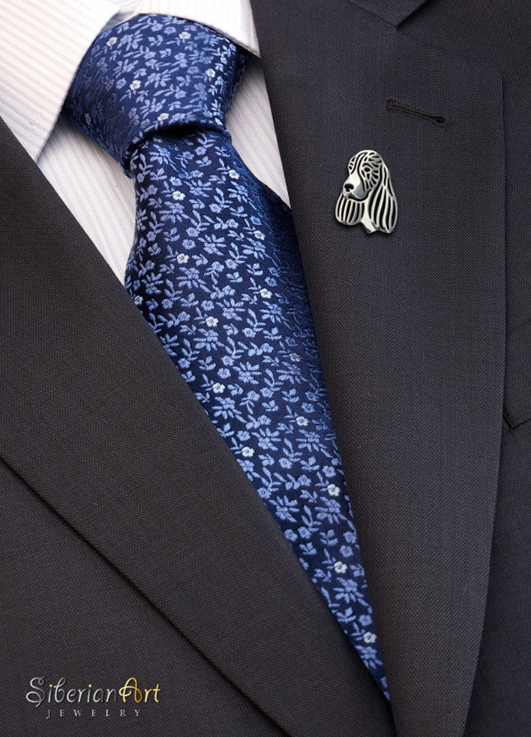 English Springer Spaniel Brooch Sterling Silver Pet Dog Springer ...