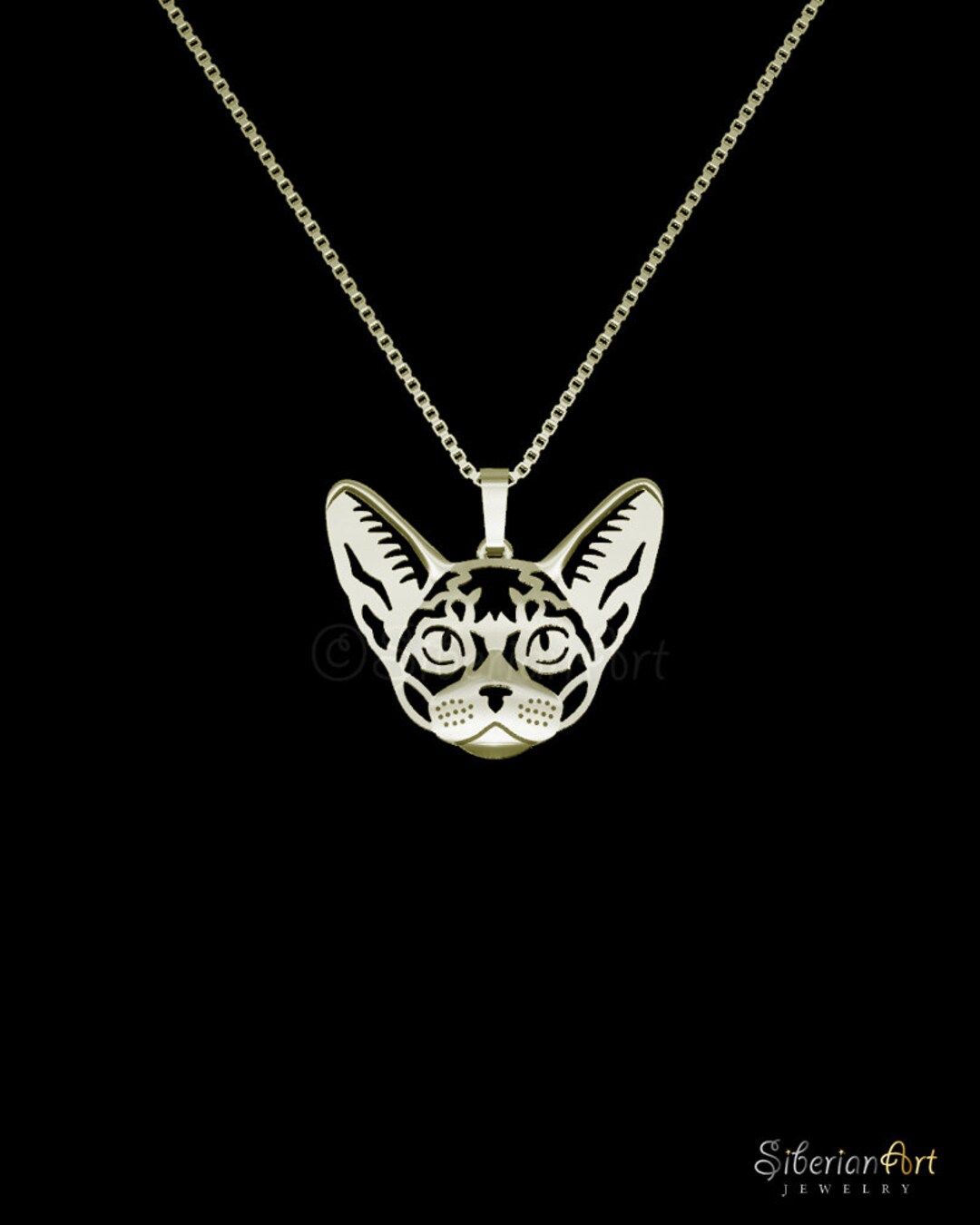 Abyssinian Cat Solid Gold Pendant and Necklace - Etsy