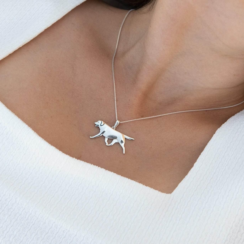 Labrador Silver Necklace - Etsy