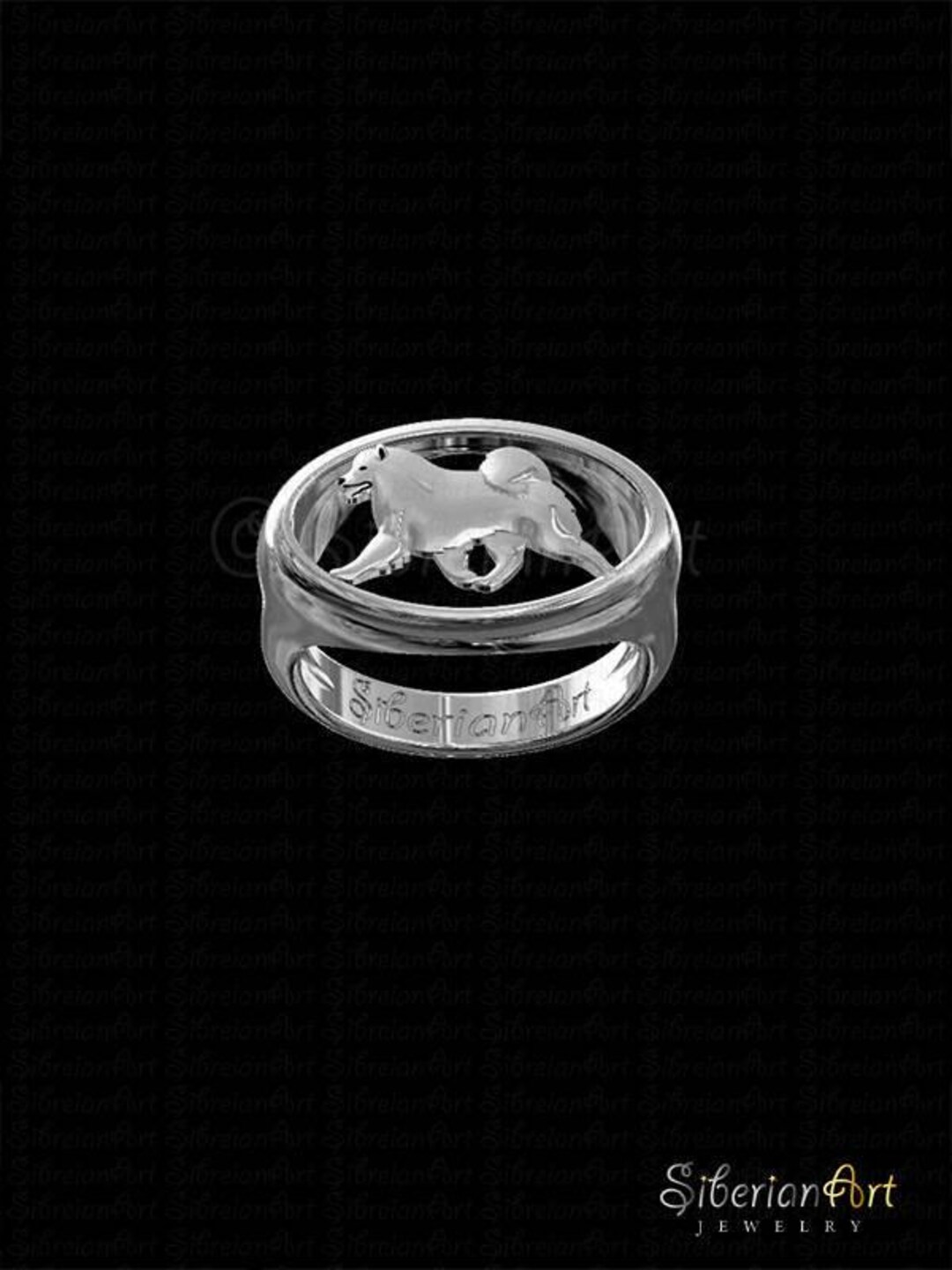 925 Sterling Silver Samoyed Ring Gift for Dog Lovers Dog Ring Pet ...