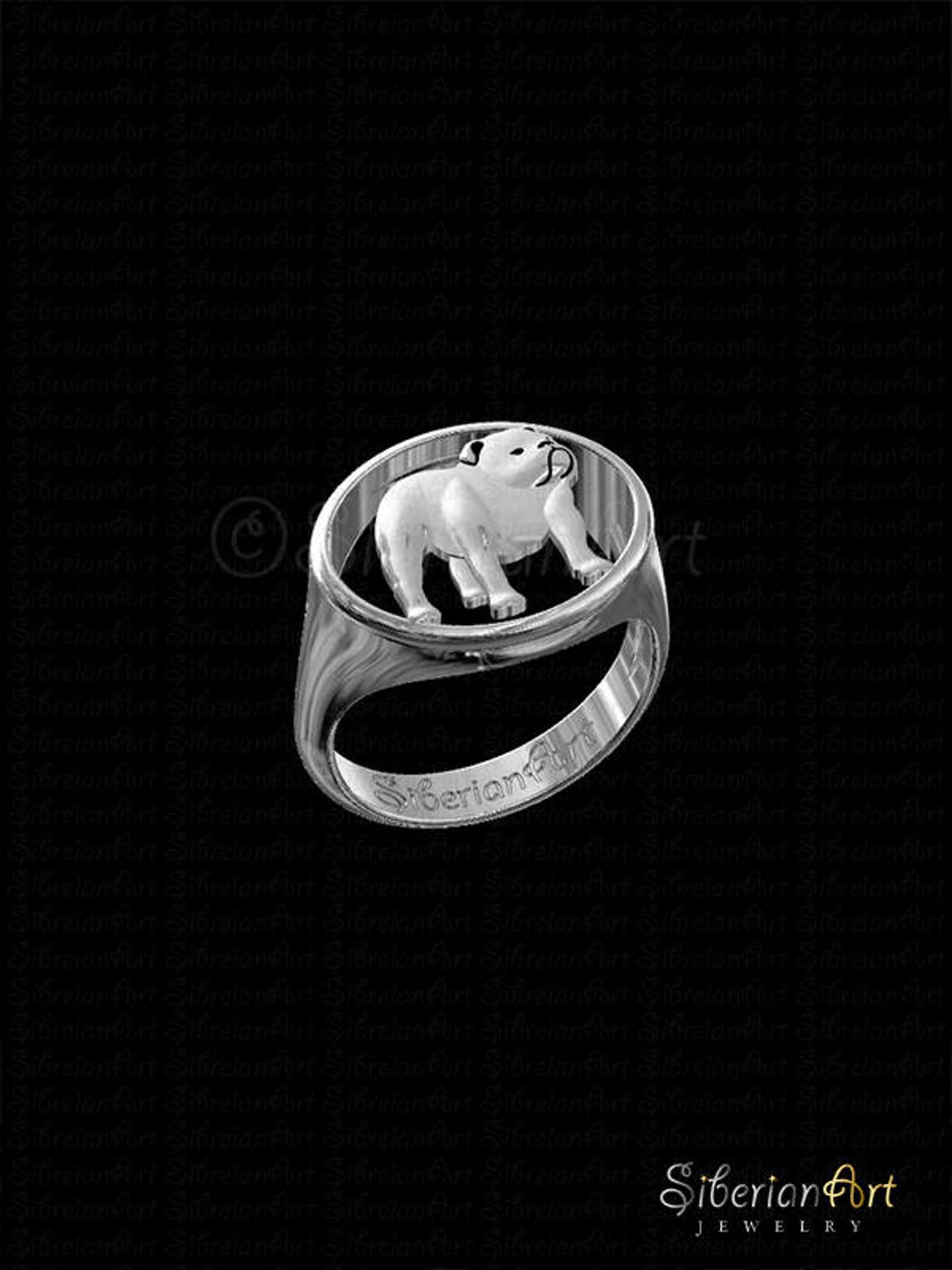 English Bulldog Ring Sterling Silver 925 Gift for Dog - Etsy