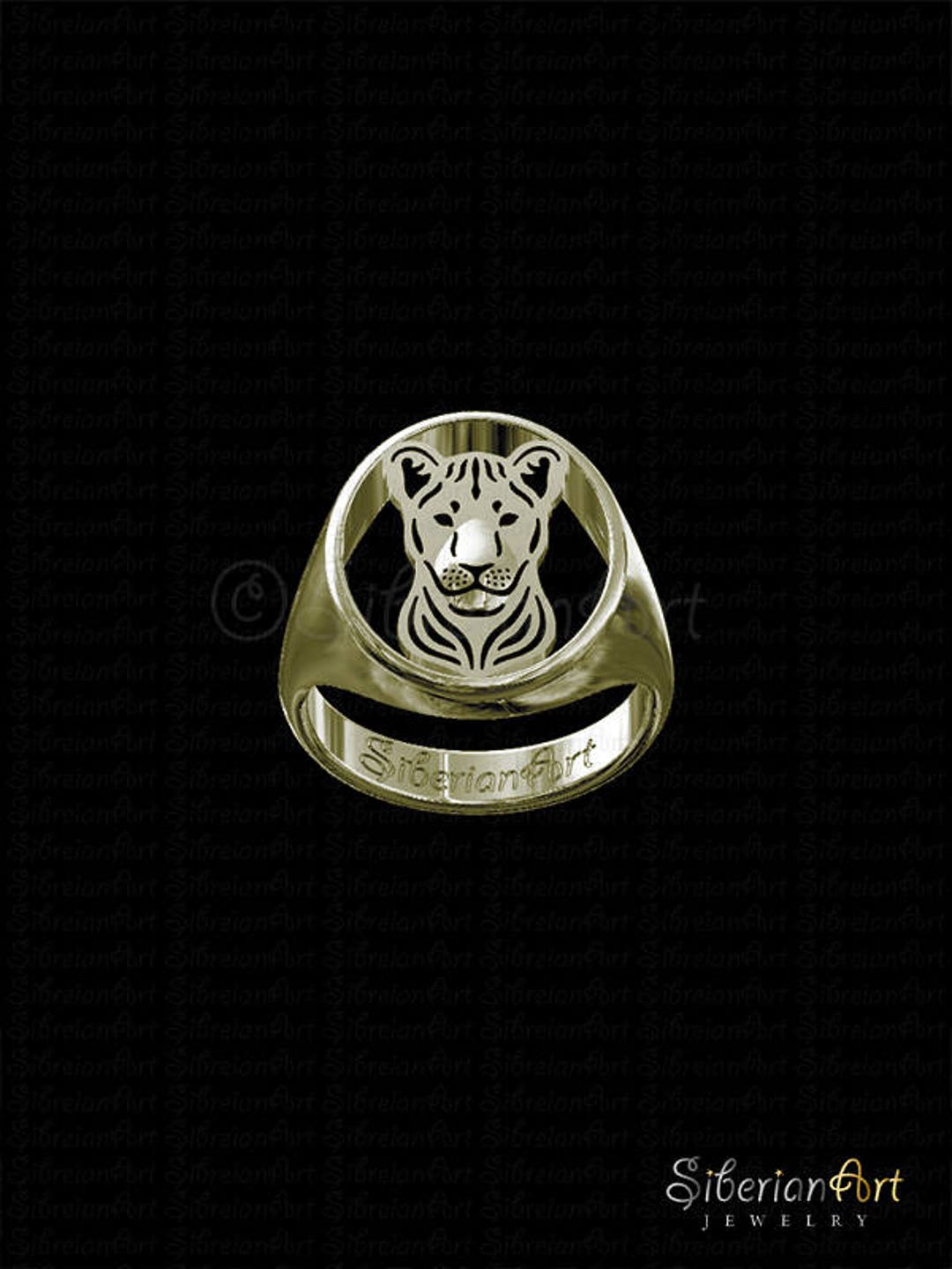 Lion Cub Ring Solid 14k Gold Gift for Cat Lovers Animal - Etsy