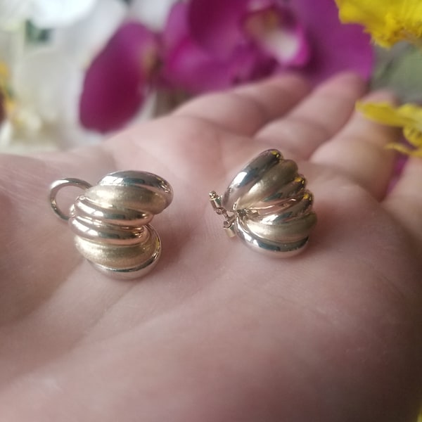 Omega Back Earrings - Etsy