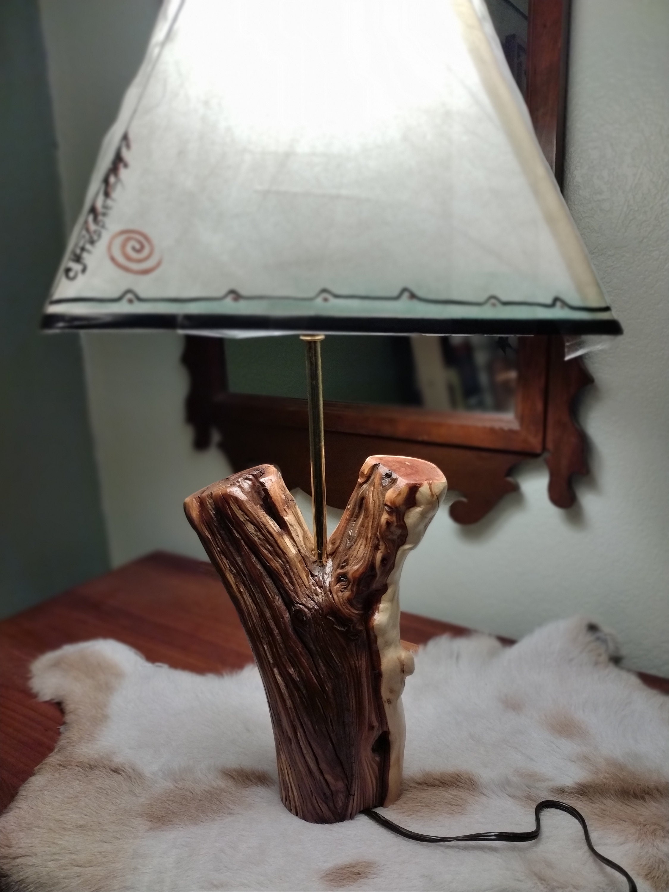 Manzanita Lamp / Log Lamp / Cabin Decor - Etsy