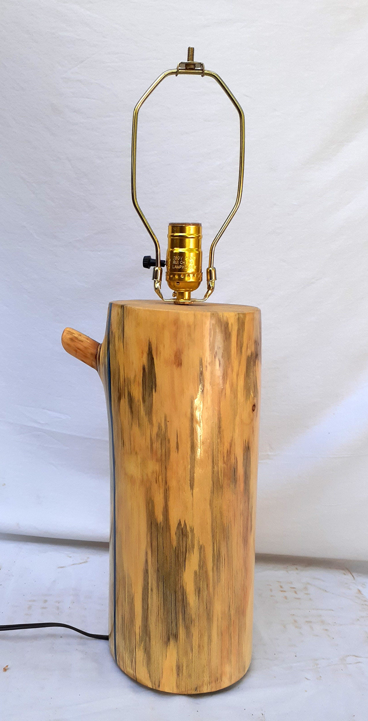 Rustic Log Lamp for Cabin / Lodge... - Etsy