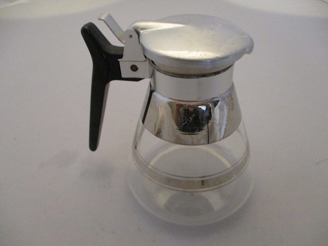 Glass Syrup Pitcher With Flip Top Lid, Creamer, Tableware, Dining - Etsy
