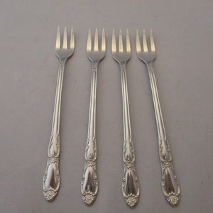 Vintage Rogers Stainless Fish Forks-set of Four, Silverware, Tableware ...