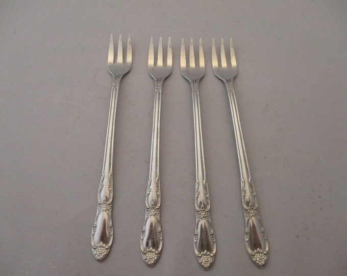 Vintage Rogers Stainless Fish Forks-set of Four, Silverware, Tableware ...