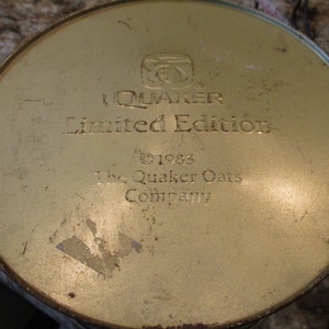 Quaker Oats Limited Edition Round Cannister From 1983, Collectible ...