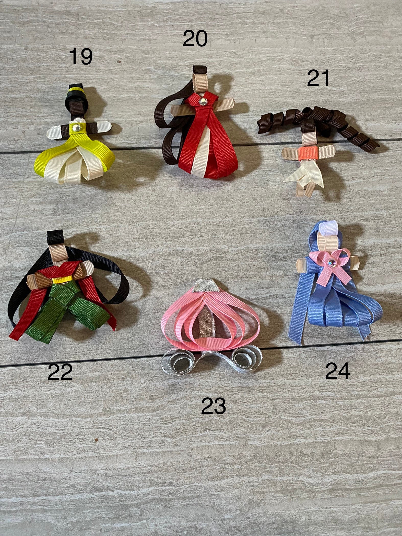 Princess Inspired Ribbon Sculpture Hair Clip Set - Etsy