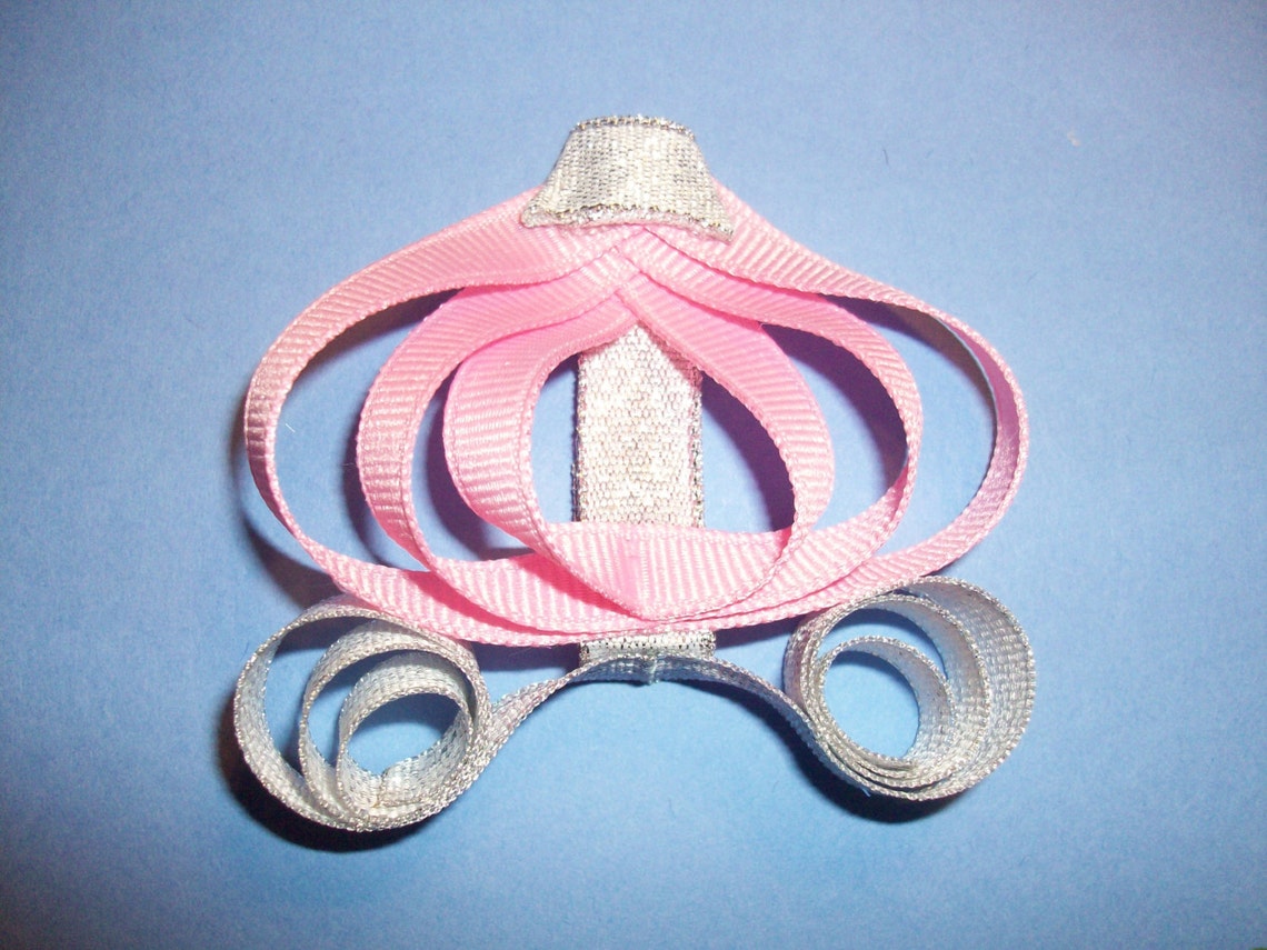 Princess Carriage Ribbon Sculpture Hair Clip - Etsy