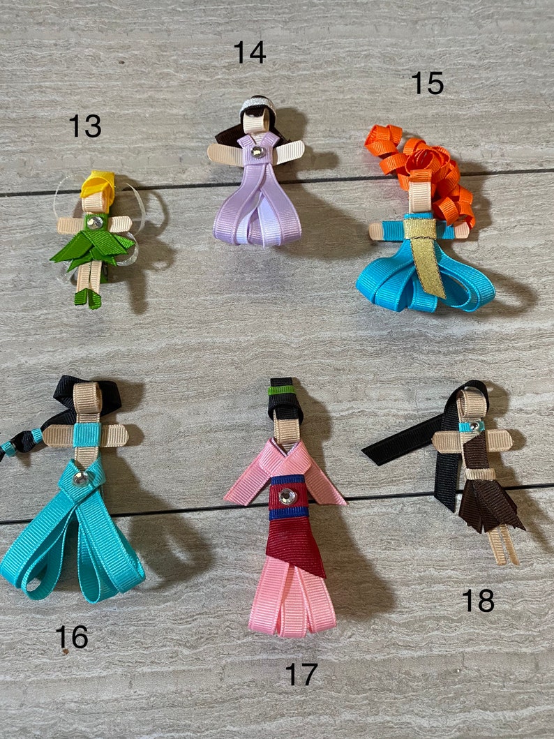 Princess Inspired Ribbon Sculpture Hair Clip Set You Choose 10 - Etsy