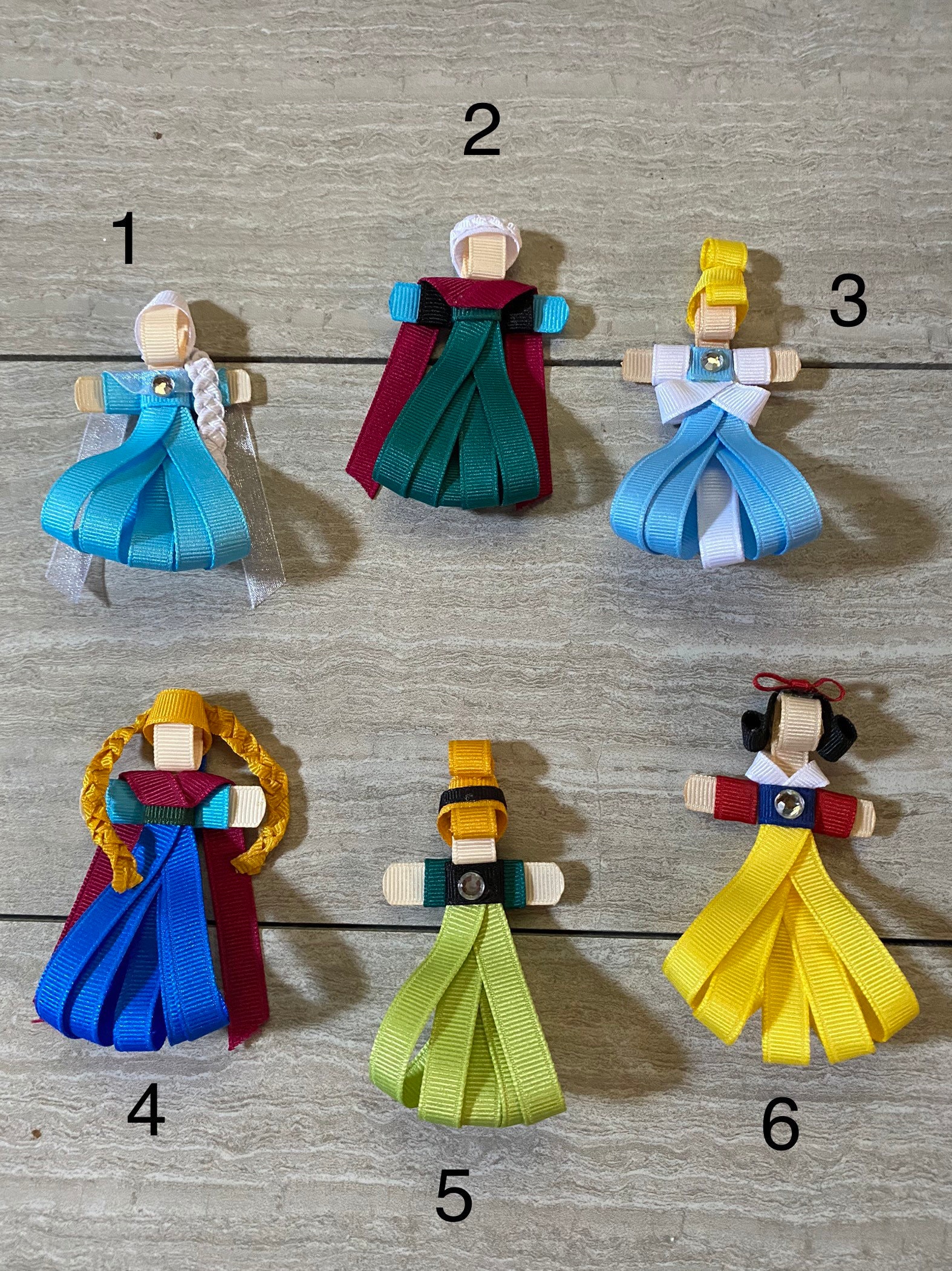Princess Inspired Ribbon Sculpture Hair Clip Set - Etsy