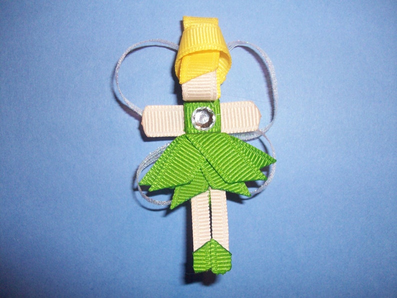 Tinker Bell Inspired Ribbon Sculpture Hair Clip - Etsy