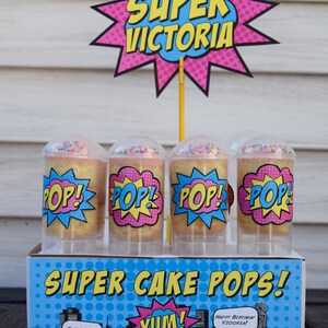 Cake Push Pops Box Sticker and Sign Printed | Etsy