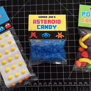 Arcade / Video / Gamer • Asteroid Candy Label • INSTANT DOWNLOAD - Etsy