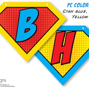 Superhero Symbol Banner (PC) Large INSTANT DOWNLOAD - Etsy
