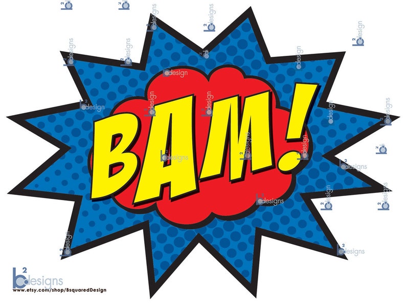 Superhero Party Signs: Boom, Pow, Zap - 18x24 (INSTANT DOWNLOAD) - Etsy