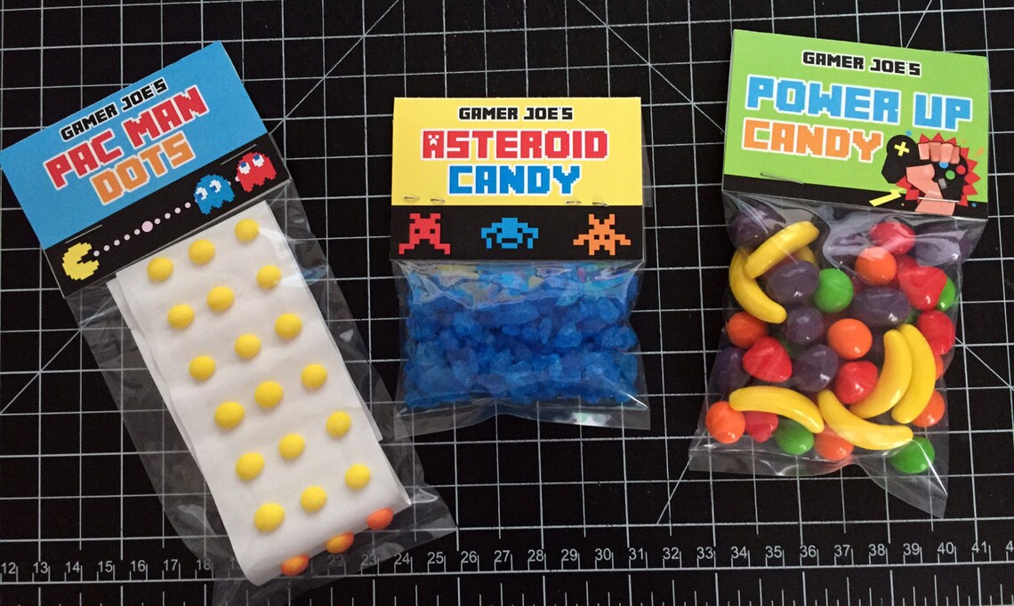 Arcade / Video / Gamer Candy Label • Gamer Power up Candy • INSTANT ...