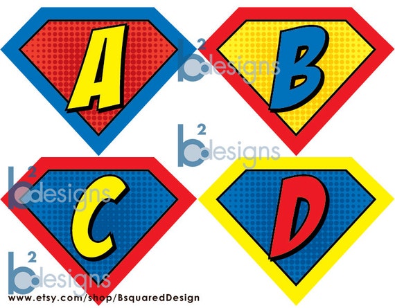 Superman Letters Printable