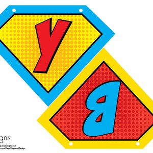 Superhero Banner • Customized • Small (printable) - Etsy