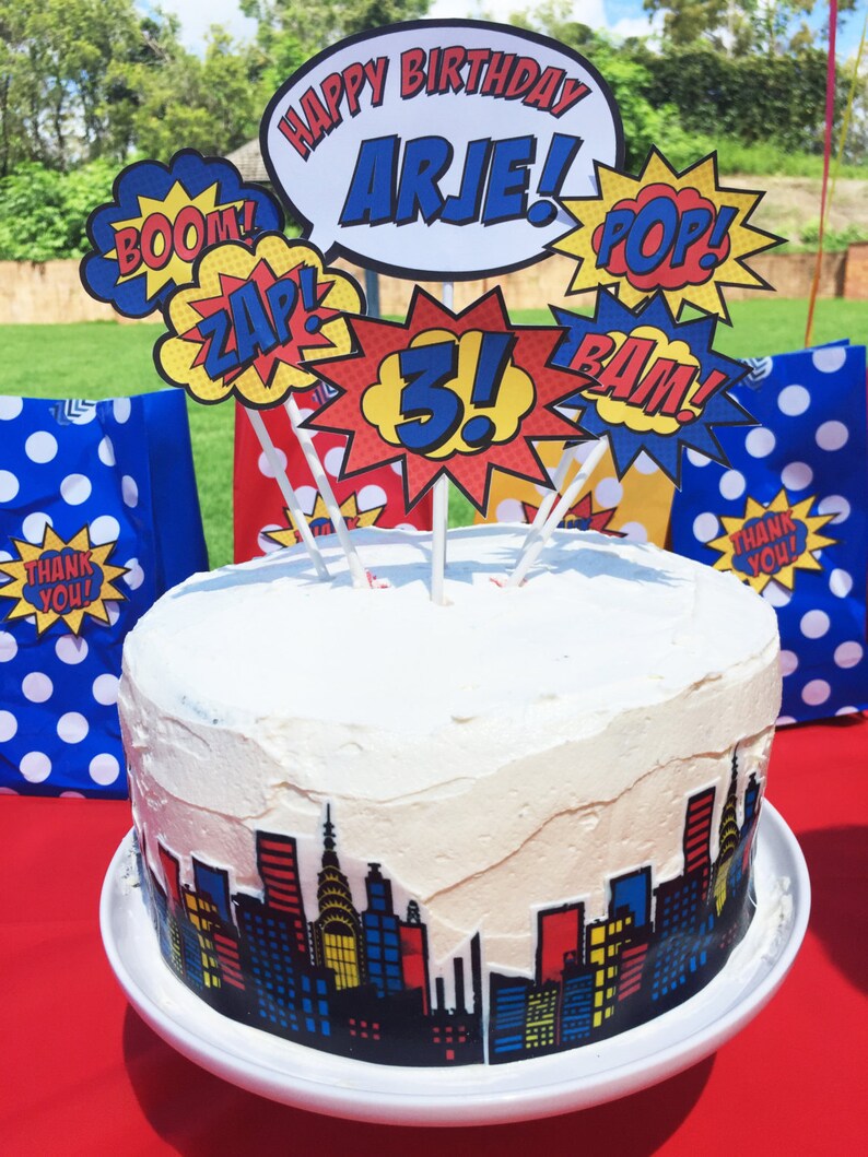Superhero Cake Topper PRINTABLE - Etsy