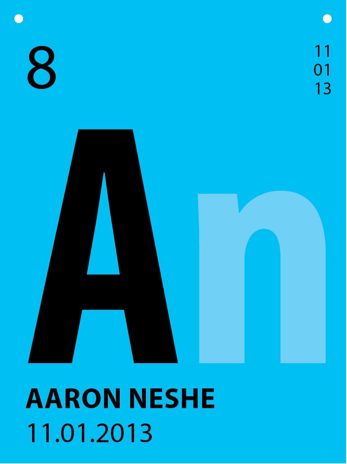 Periodic Table Banner Happy Birthday Banner 8.5 x 11 | Etsy