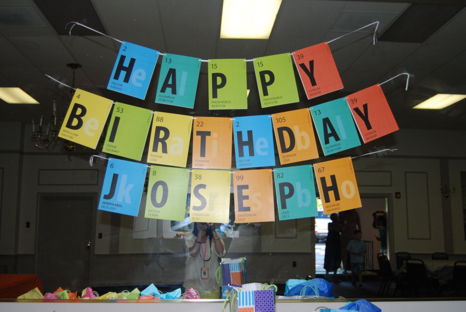 Periodic Table Banner Happy Birthday Banner 8.5 x 11 | Etsy