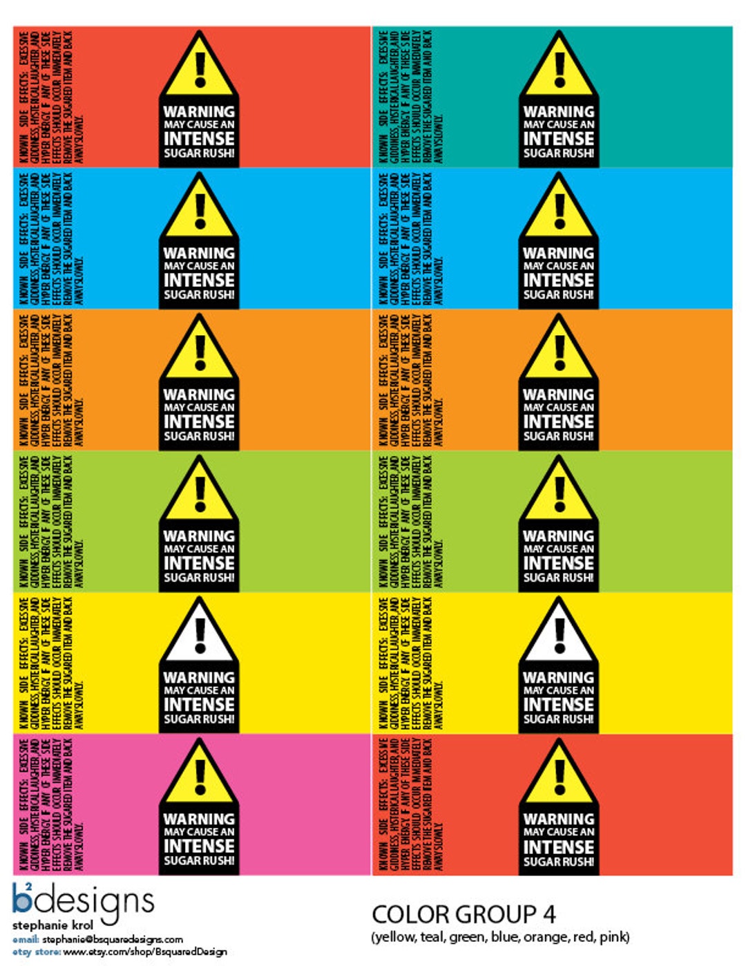 Jello Syringe Label • Science Party • Color Group 4 • INSTANT DOWNLOAD ...