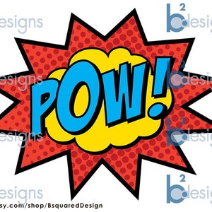 Superhero Party Signs • Boom, Pow, Zap, Bam, Pop • 11 X 17 • PC Color ...