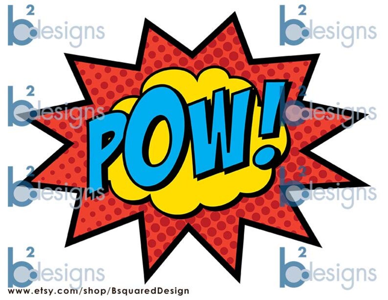 Superhero Party Signs • Boom, Pow, Zap, Bam, Pop • 11 X 17 • PC Color ...