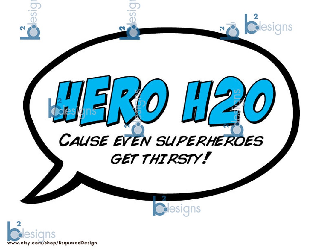 Superhero Speech Signs (2) INSTANT DOWNLOAD - Etsy