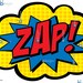 Superhero Party Signs Boom, Pow, Zap, Bam, Pop 11 X 17 Front to Back DB ...