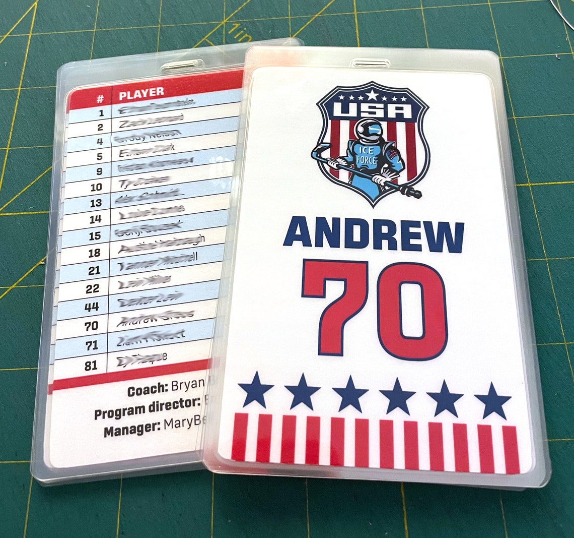 Printed Sports Roster Cards: 5.5" X 3.5" Laminated Team Cards - Etsy