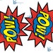 Superhero Signs Boom Pow Zap Bam Pow 1/2 Page Signs - Etsy