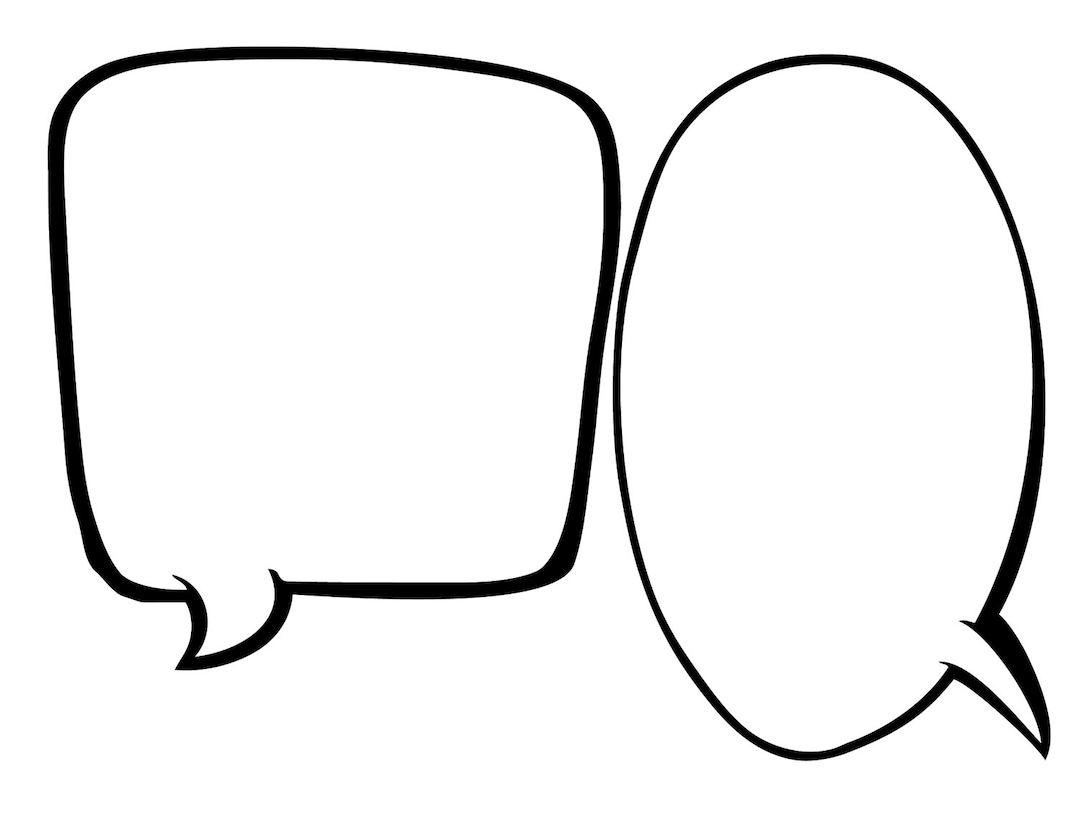 Blank Speech Bubbles • 1/2 Page • INSTANT DOWNLOAD - Etsy