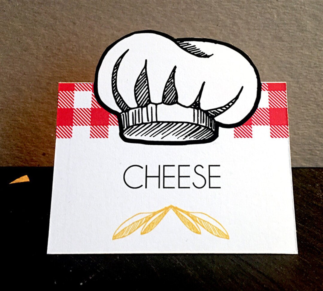Cooking Party Food Tents • Pizza Party Food Cards • Chef Hat - Etsy