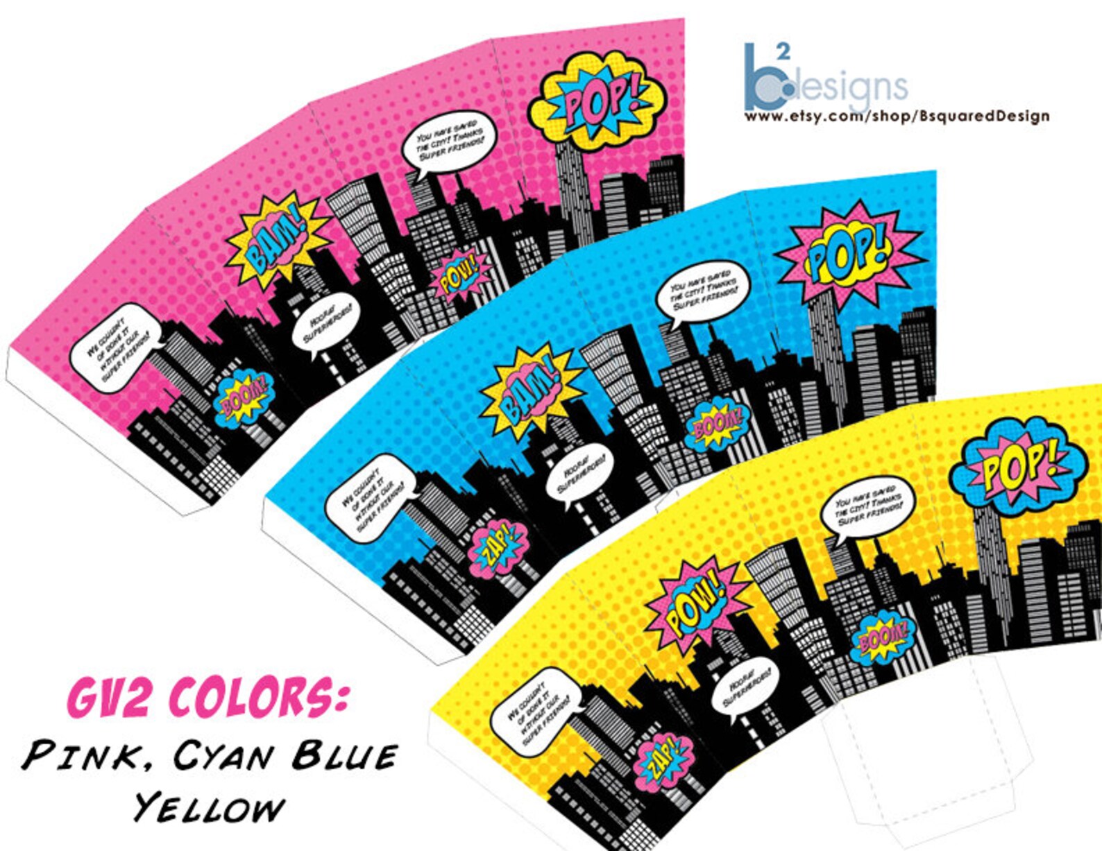 Superhero Popcorn Boxes Printed - Etsy