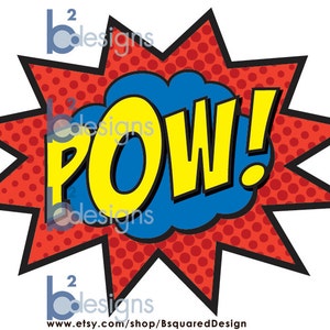 Superhero Party Signs • Boom, Pow, Zap, Bam, Pop • 8.5 X 11 • DB Color ...