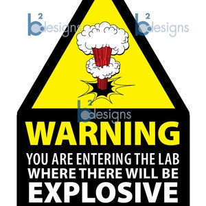 Scientist Warning Welcome Sign 18 X 24 Inches INSTANT - Etsy