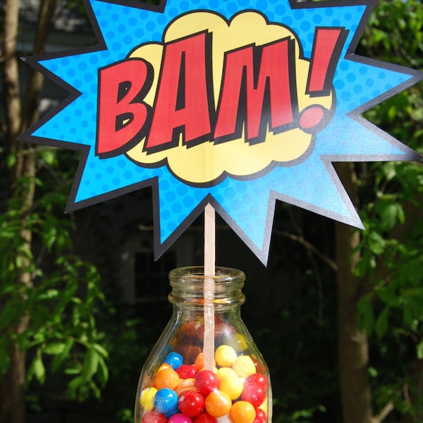 Superhero Table Centerpieces - Etsy