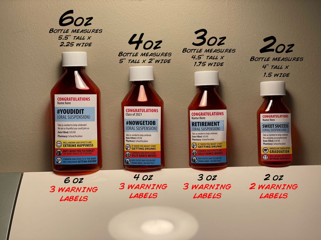 Shot / Oral / Liquid Prescription Labels • Labels Only • Printed - Etsy