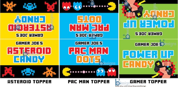 Gamer / Arcade / Video Candy Labels Bags and Labels - Etsy Australia