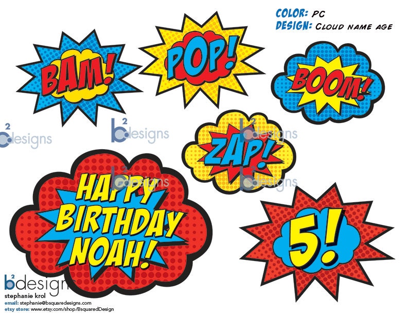 Superhero Cake Topper PRINTABLE - Etsy