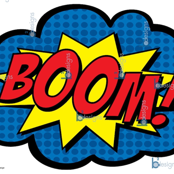 Boom Pow Superhero Signs - Etsy